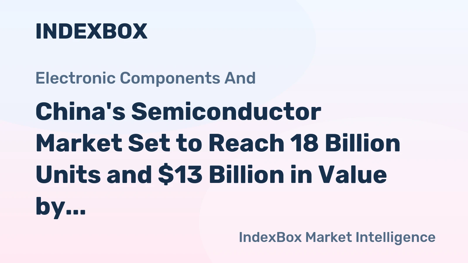 China's Semiconductor Market Set to Reach 18 Billion Units and $13 Billion in Value by 2035