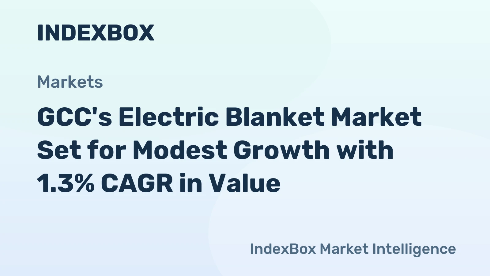 GCC's Electric Blanket Market Set for Modest Growth with 1.3% CAGR in Value