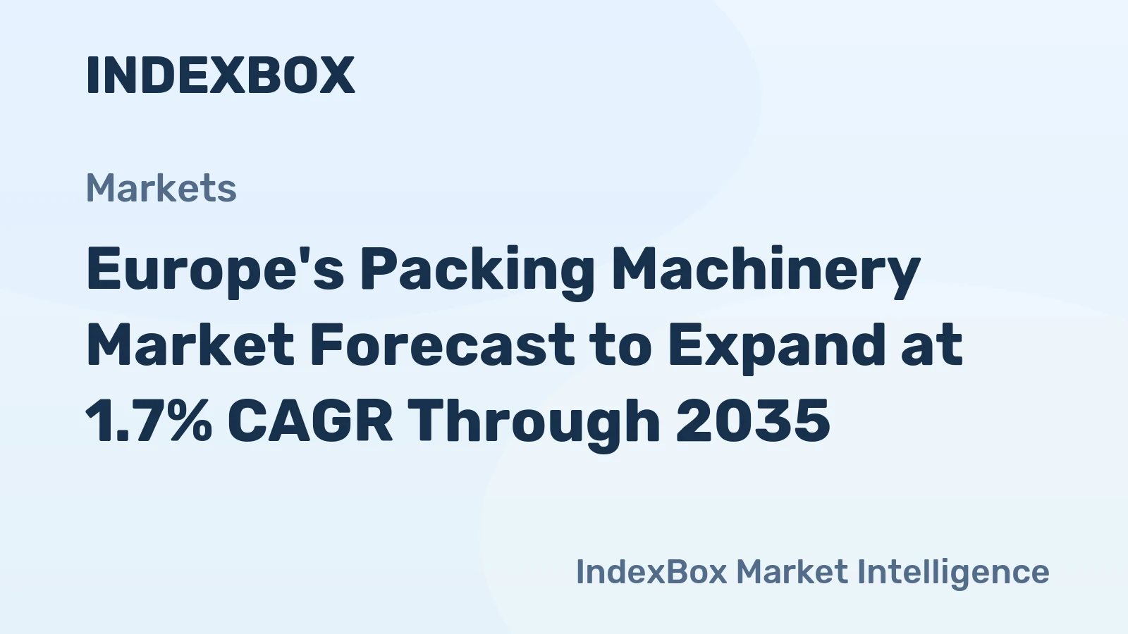 Europe's Packing Machinery Market Forecast to Expand at 1.7% CAGR Through 2035