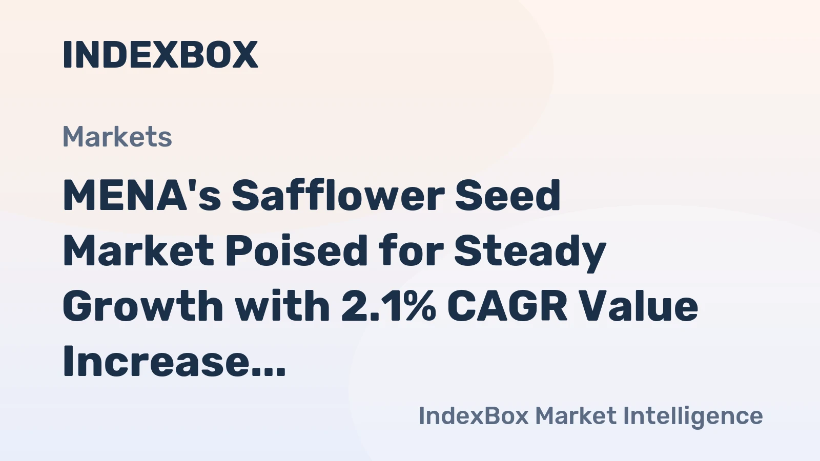 MENA's Safflower Seed Market Poised for Steady Growth with 2.1% CAGR Value Increase