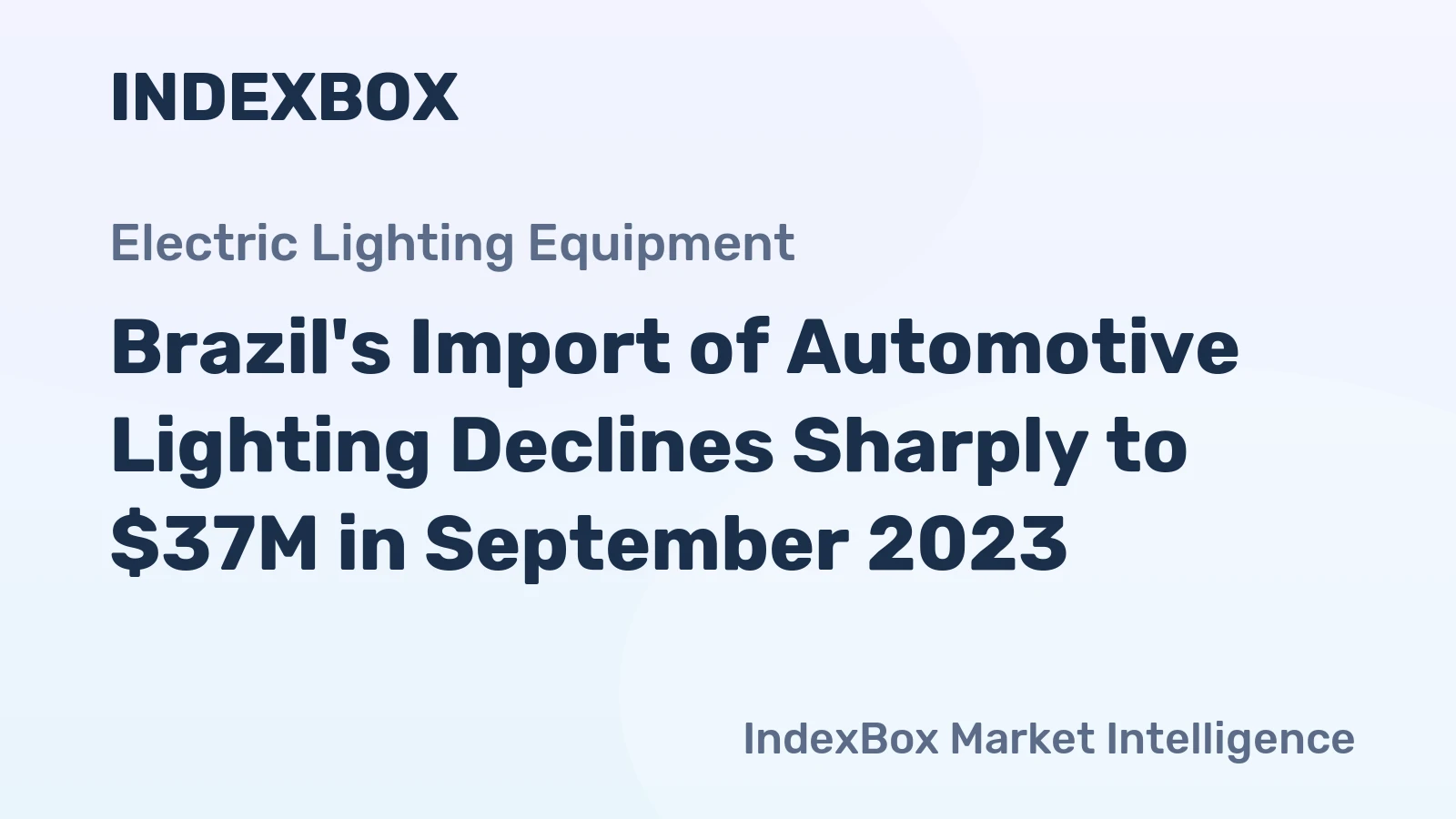 Brazil's Import of Automotive Lighting Declines Sharply to $37M in September 2023