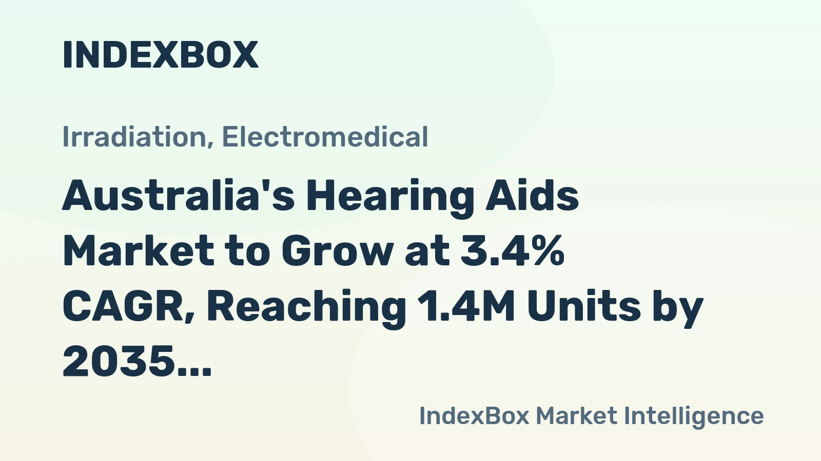 Australia's Hearing Aids Market to Grow at 3.4% CAGR, Reaching 1.4M Units by 2035