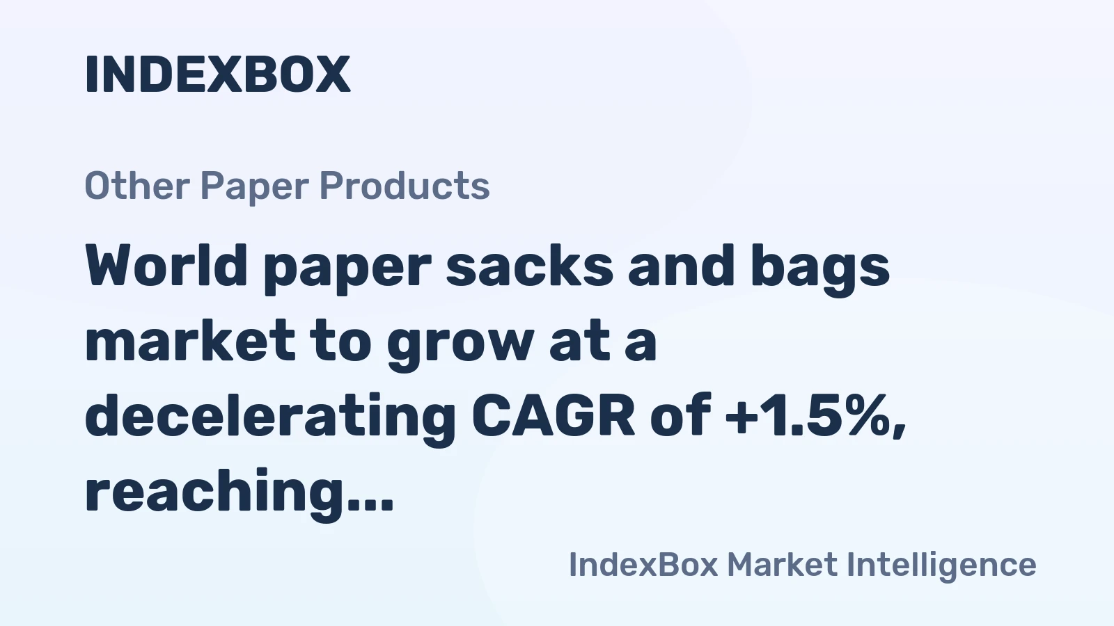 World paper sacks and bags market to grow at a decelerating CAGR of +1.5%, reaching 48M tons by 2035.