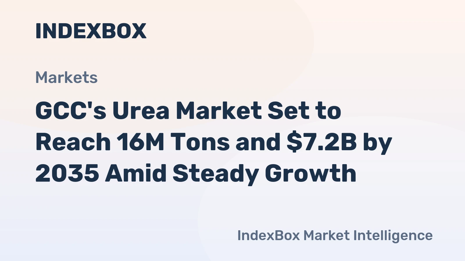 GCC's Urea Market Set to Reach 16M Tons and $7.2B by 2035 Amid Steady Growth