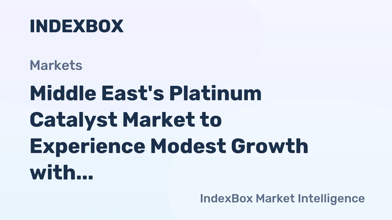 Middle East's Platinum Catalyst Market to Experience Modest Growth with +0.2% CAGR by 2035
