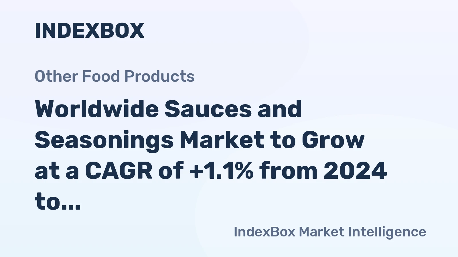 Worldwide Sauces and Seasonings Market to Grow at a CAGR of +1.1% from 2024 to 2035, Reaching 61M tons