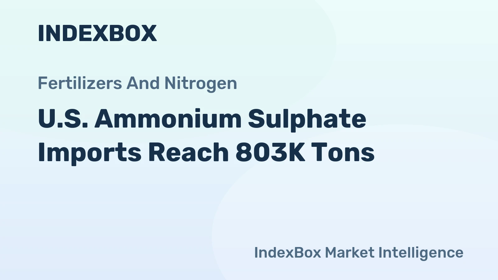 U.S. Ammonium Sulphate Imports Reach 803K Tons