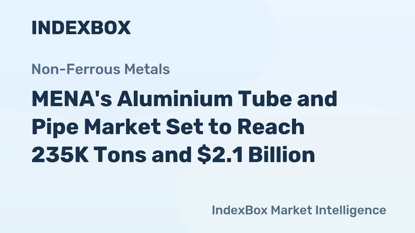 MENA's Aluminium Tube and Pipe Market Set to Reach 235K Tons and $2.1 Billion