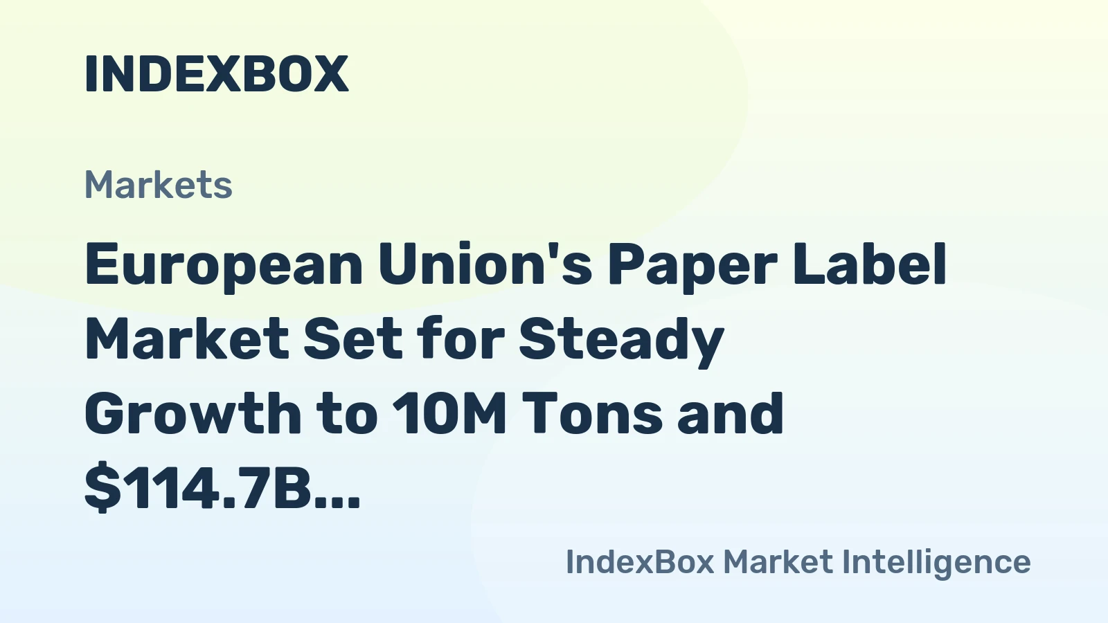 European Union's Paper Label Market Set for Steady Growth to 10M Tons and $114.7B by 2035