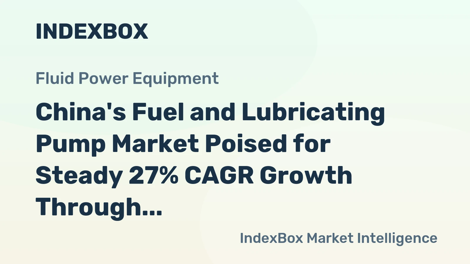 China's Fuel and Lubricating Pump Market Poised for Steady 27% CAGR Growth Through 2035