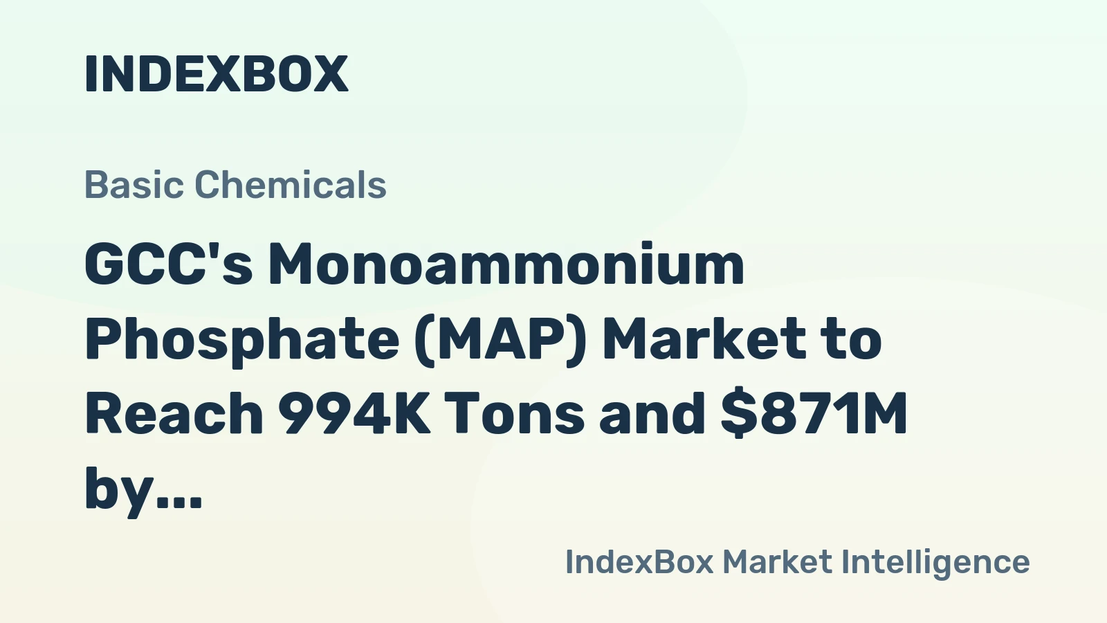 GCC's Monoammonium Phosphate (MAP) Market to Reach 994K Tons and $871M by 2035