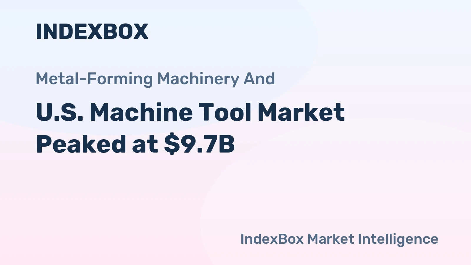 U.S. Machine Tool Market Peaked at $9.7B