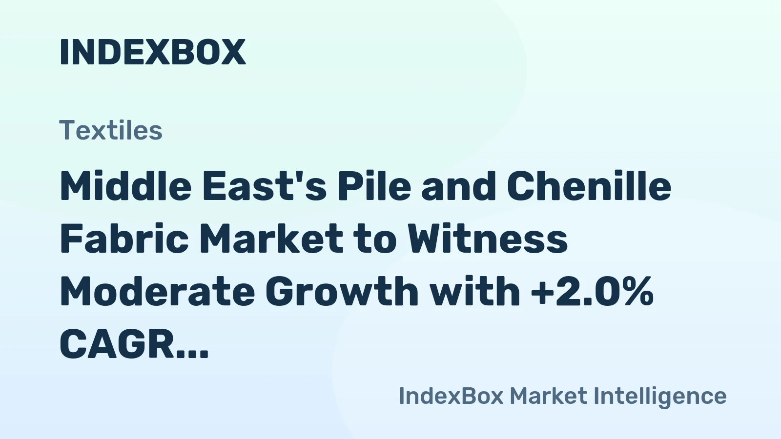 Middle East's Pile and Chenille Fabric Market to Witness Moderate Growth with +2.0% CAGR