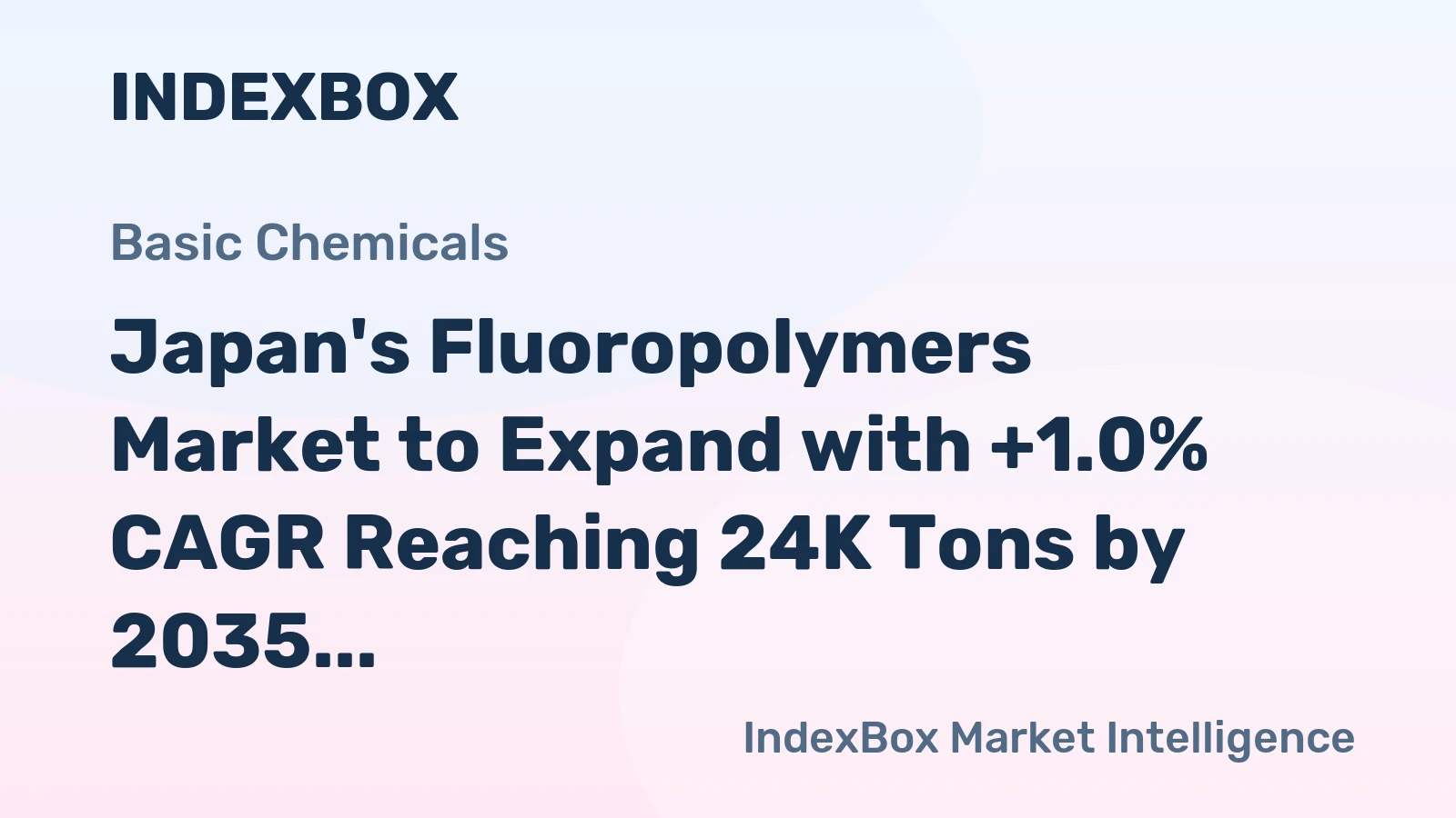 Japan's Fluoropolymers Market to Expand with +1.0% CAGR Reaching 24K Tons by 2035