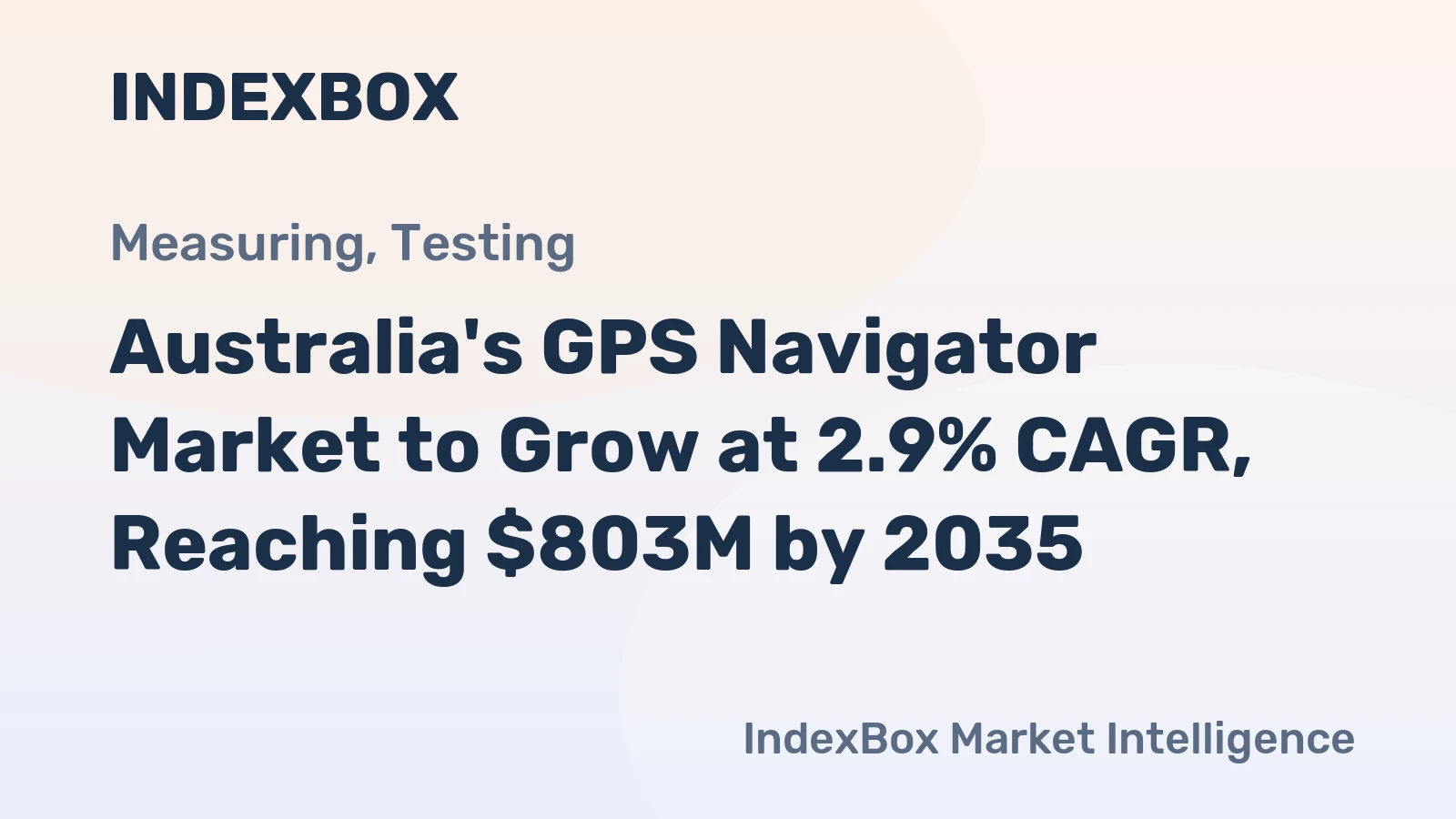 Australia's GPS Navigator Market to Grow at 2.9% CAGR, Reaching $803M by 2035