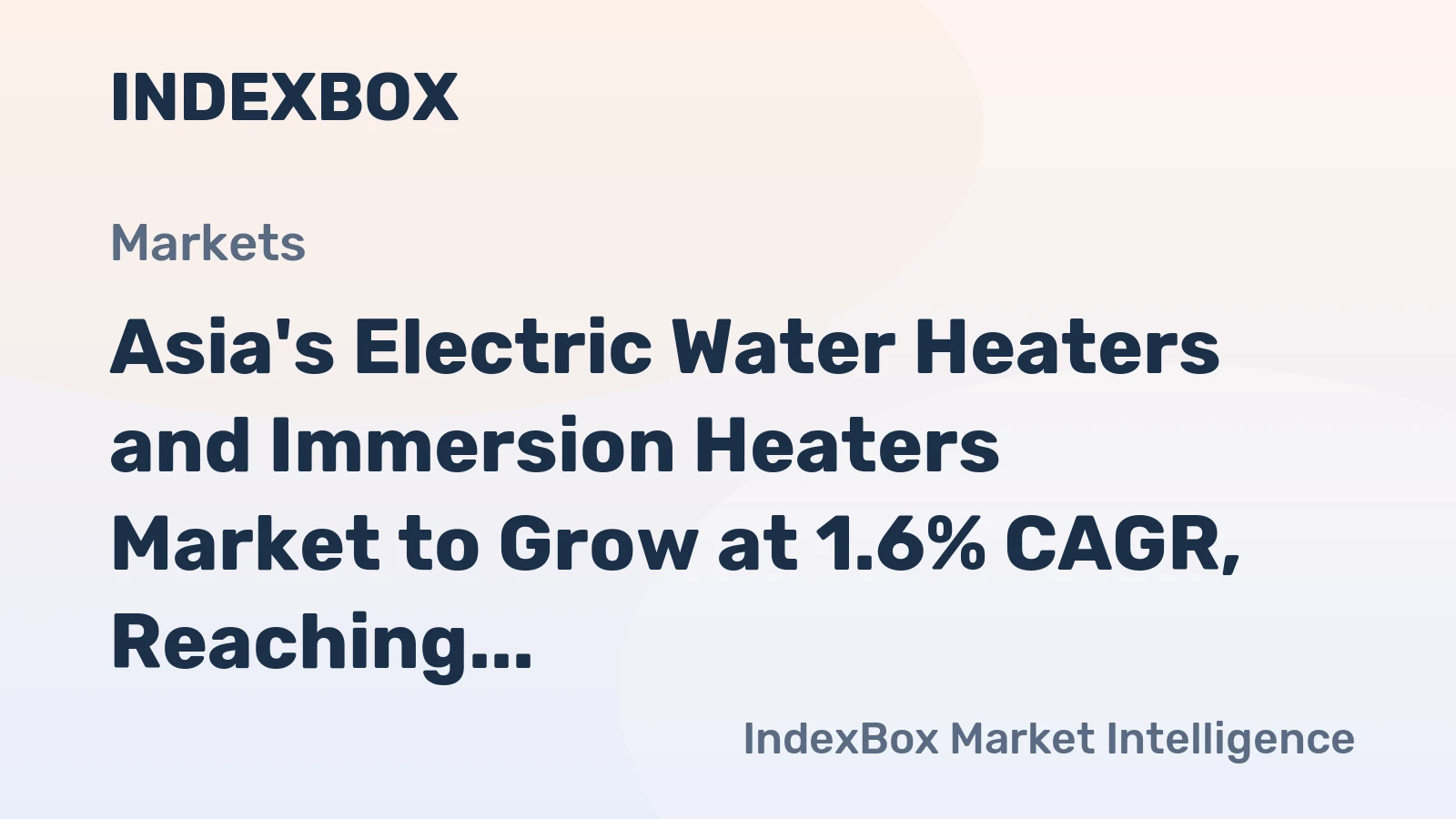Asia's Electric Water Heaters and Immersion Heaters Market to Grow at 1.6% CAGR, Reaching $9.3B by 2035