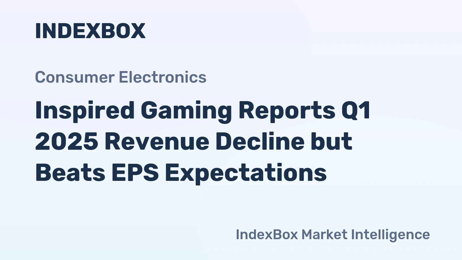 Inspired Gaming Reports Q1 2025 Revenue Decline but Beats EPS Expectations