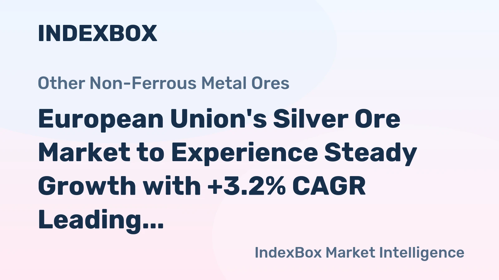 European Union's Silver Ore Market to Experience Steady Growth with +3.2% CAGR Leading to $875M Value by 2035