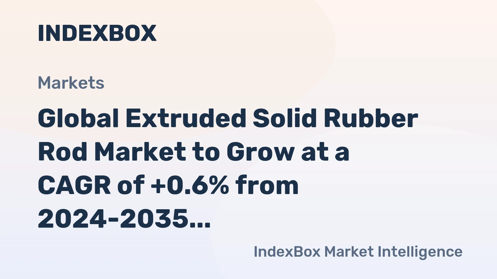Global Extruded Solid Rubber Rod Market to Grow at a CAGR of +0.6% from 2024-2035, Reaching 1.1M Tons