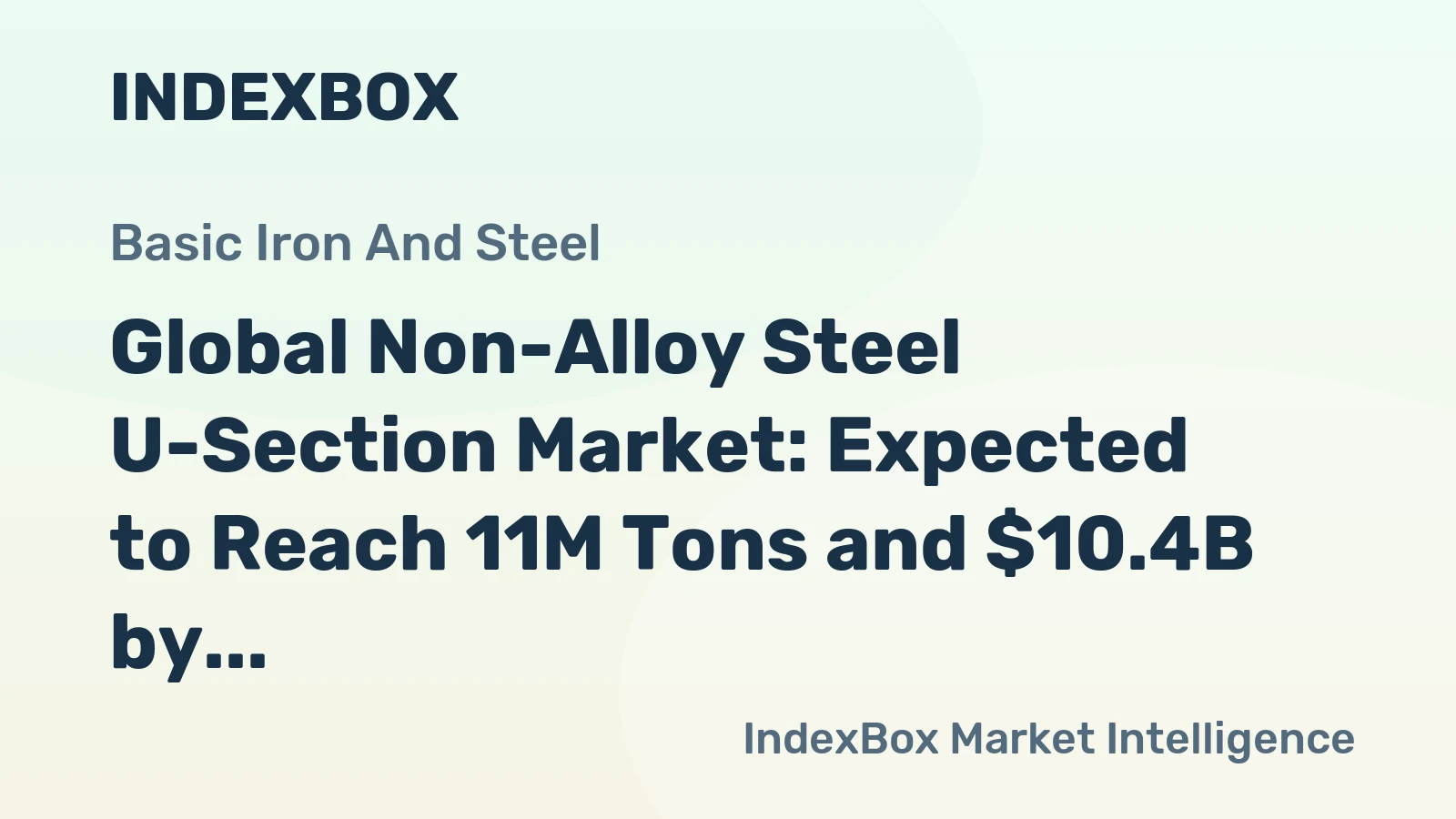 Global Non-Alloy Steel U-Section Market: Expected to Reach 11M Tons and $10.4B by 2035