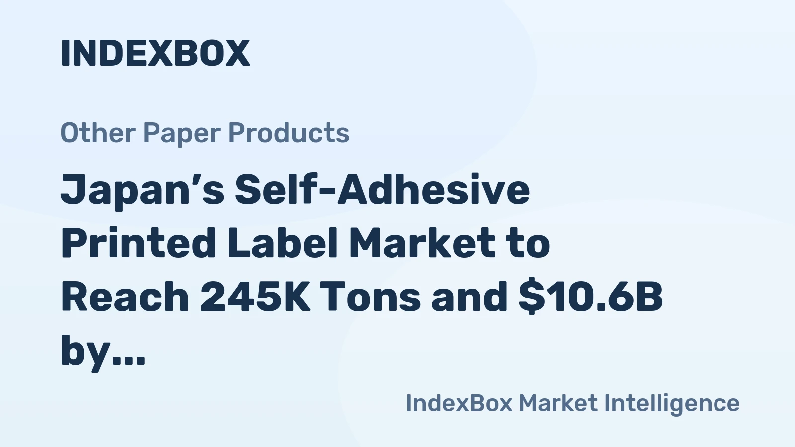 Japan’s Self-Adhesive Printed Label Market to Reach 245K Tons and $10.6B by 2035