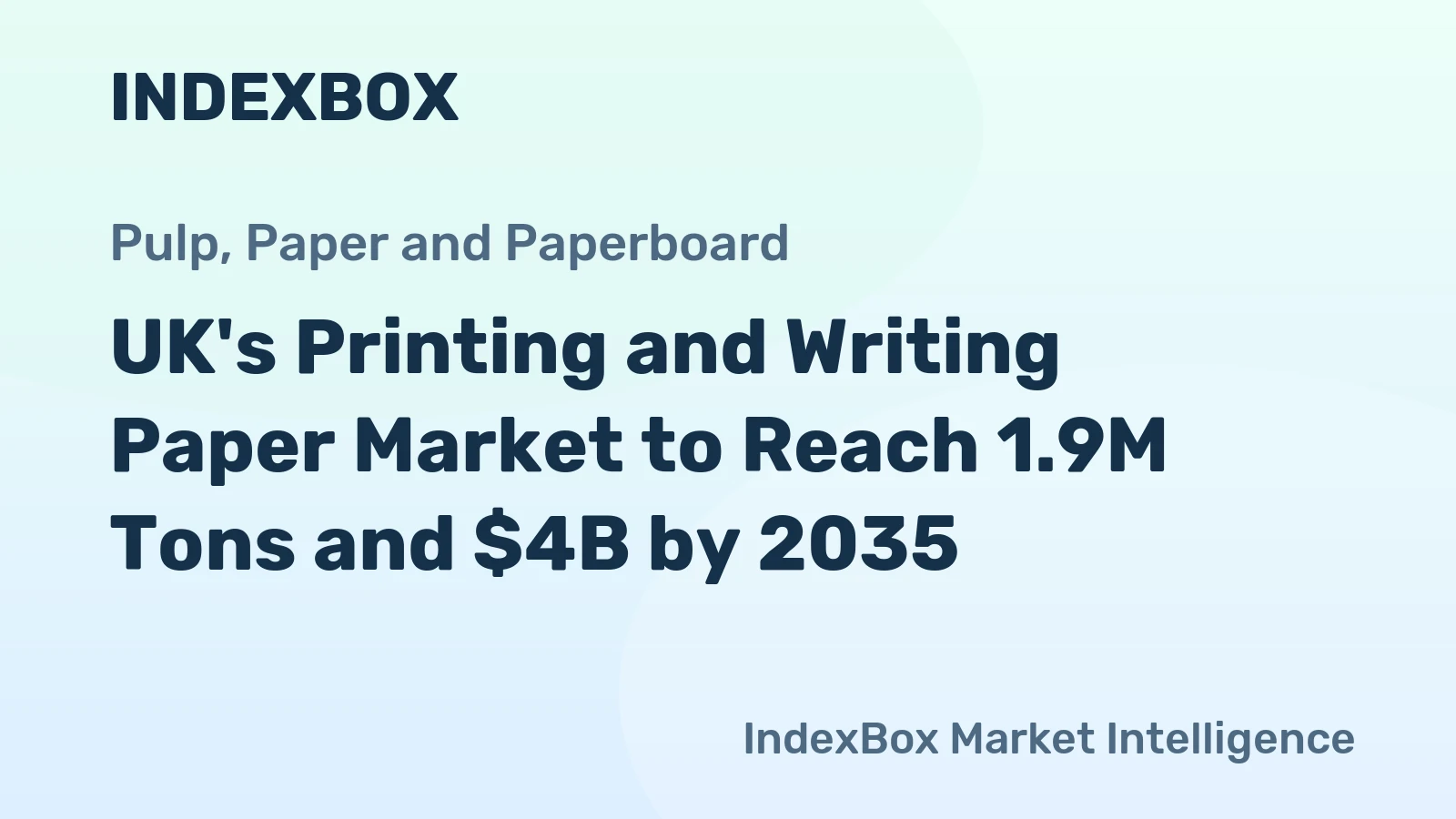 UK's Printing and Writing Paper Market to Reach 1.9M Tons and $4B by 2035