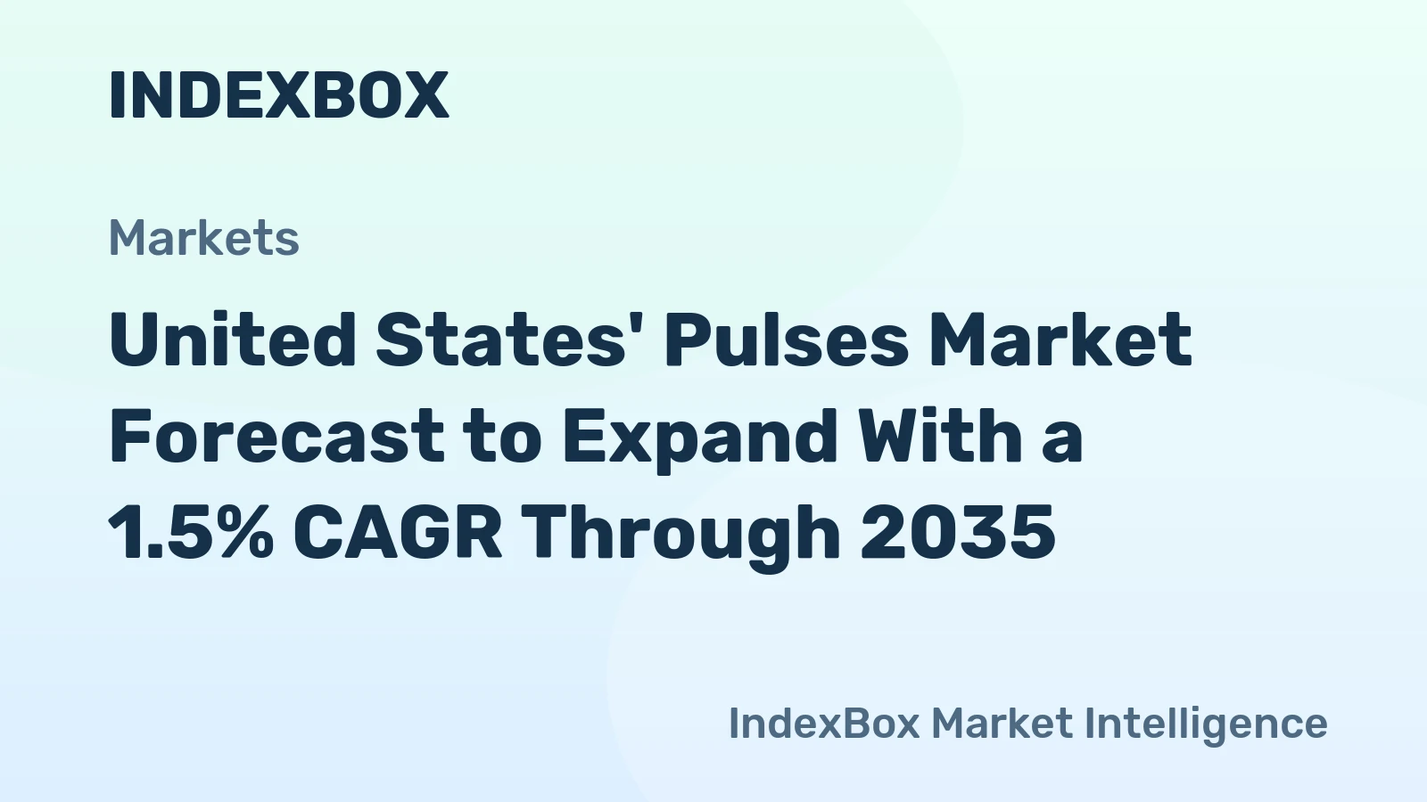 United States' Pulses Market Forecast to Expand With a 1.5% CAGR Through 2035