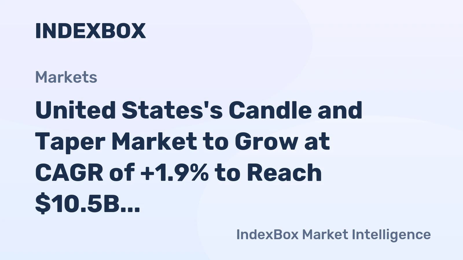 United States's Candle and Taper Market to Grow at CAGR of +1.9% to Reach $10.5B by 2035