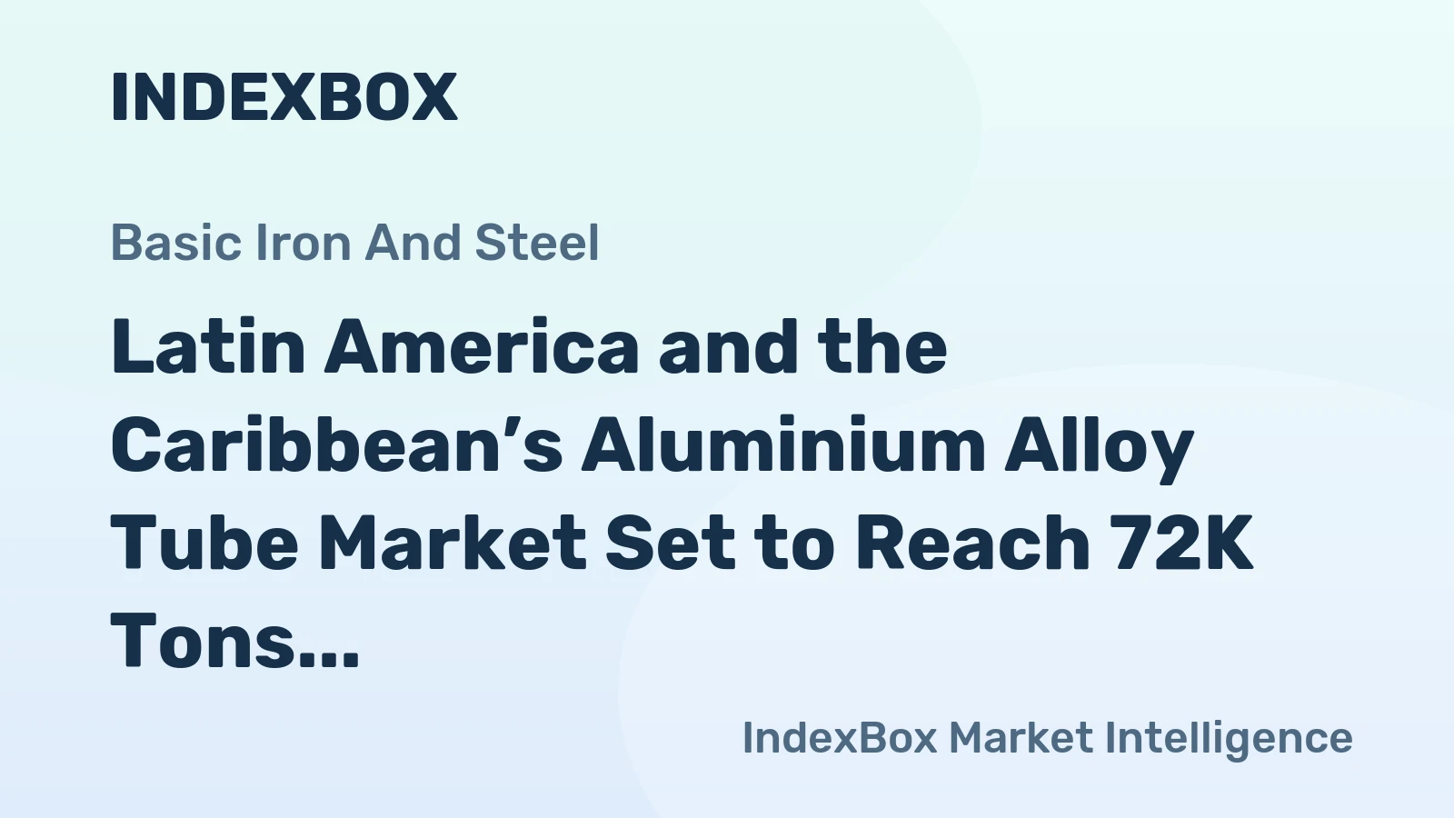 Latin America and the Caribbean’s Aluminium Alloy Tube Market Set to Reach 72K Tons and $596M by 2035