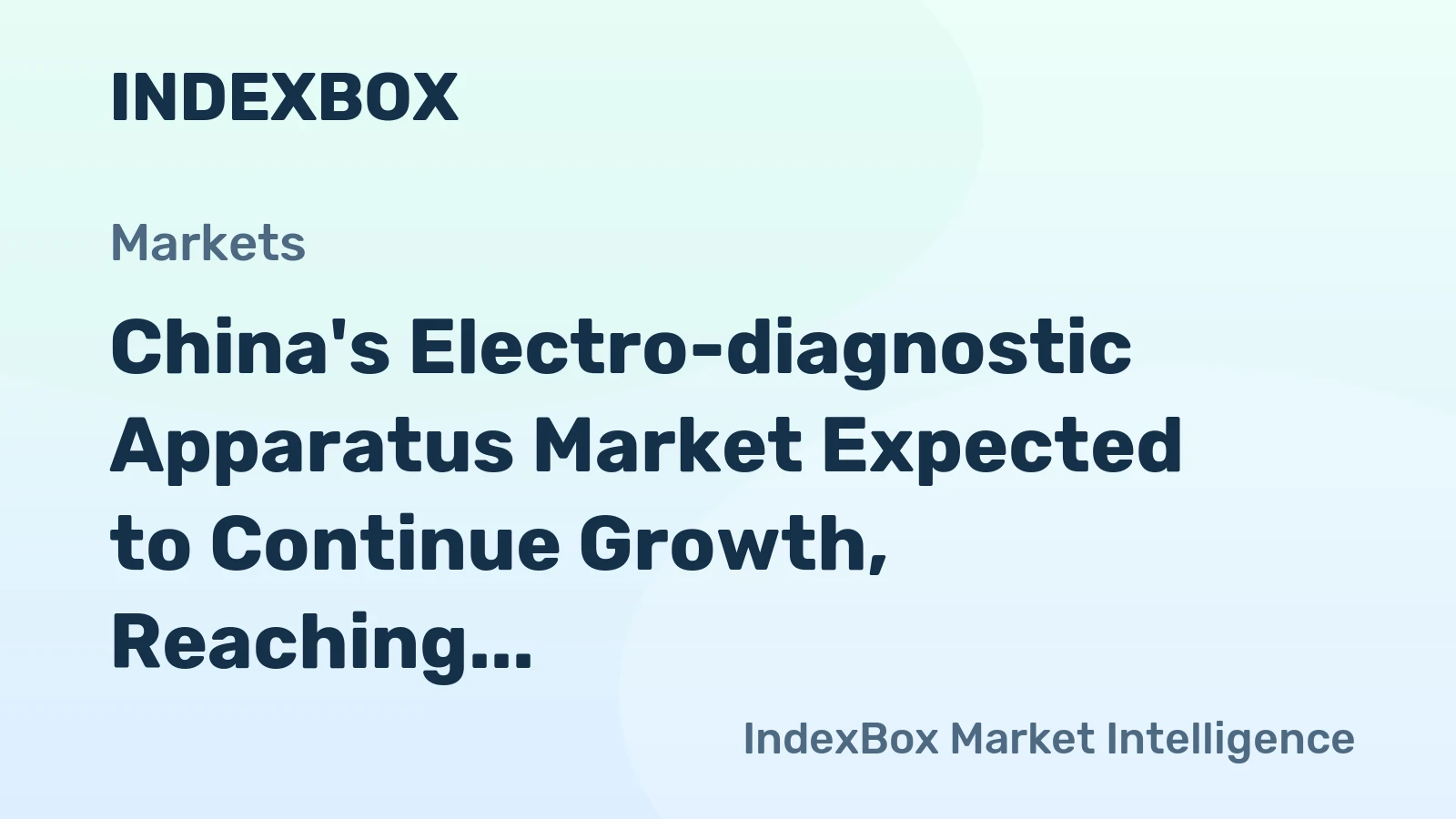 China's Electro-diagnostic Apparatus Market Expected to Continue Growth, Reaching 665M Units and $121.3B by 2035
