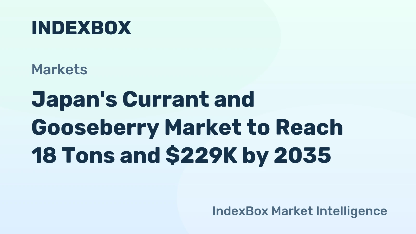 Japan's Currant and Gooseberry Market to Reach 18 Tons and $229K by 2035