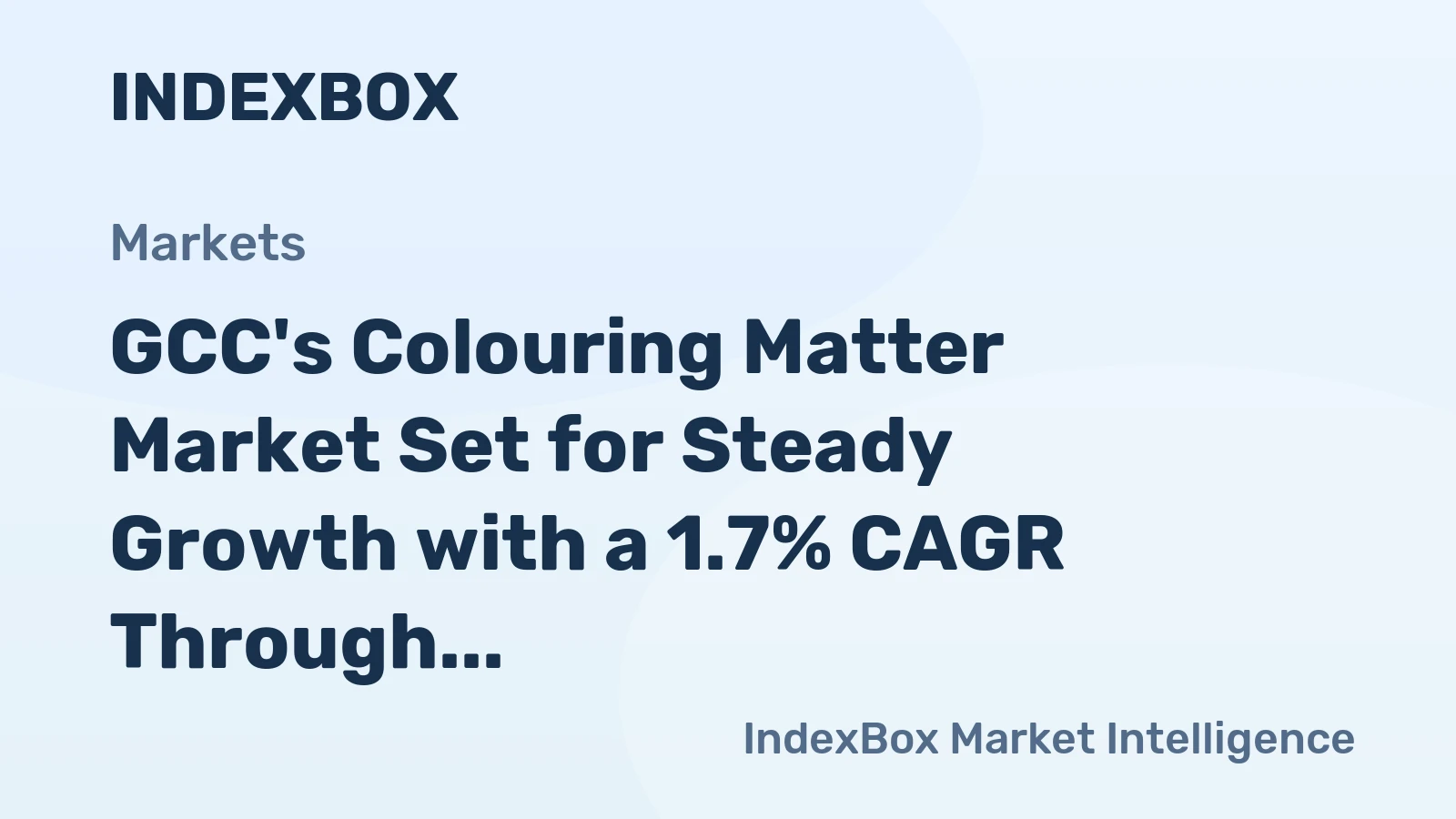 GCC's Colouring Matter Market Set for Steady Growth with a 1.7% CAGR Through 2035