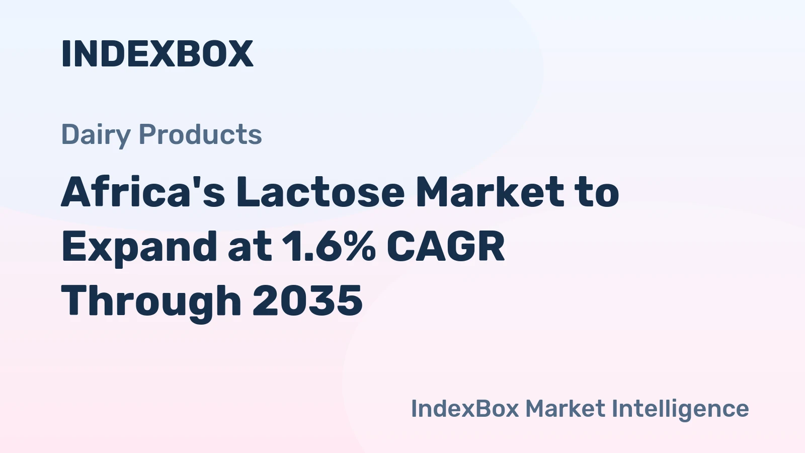 Africa's Lactose Market to Expand at 1.6% CAGR Through 2035