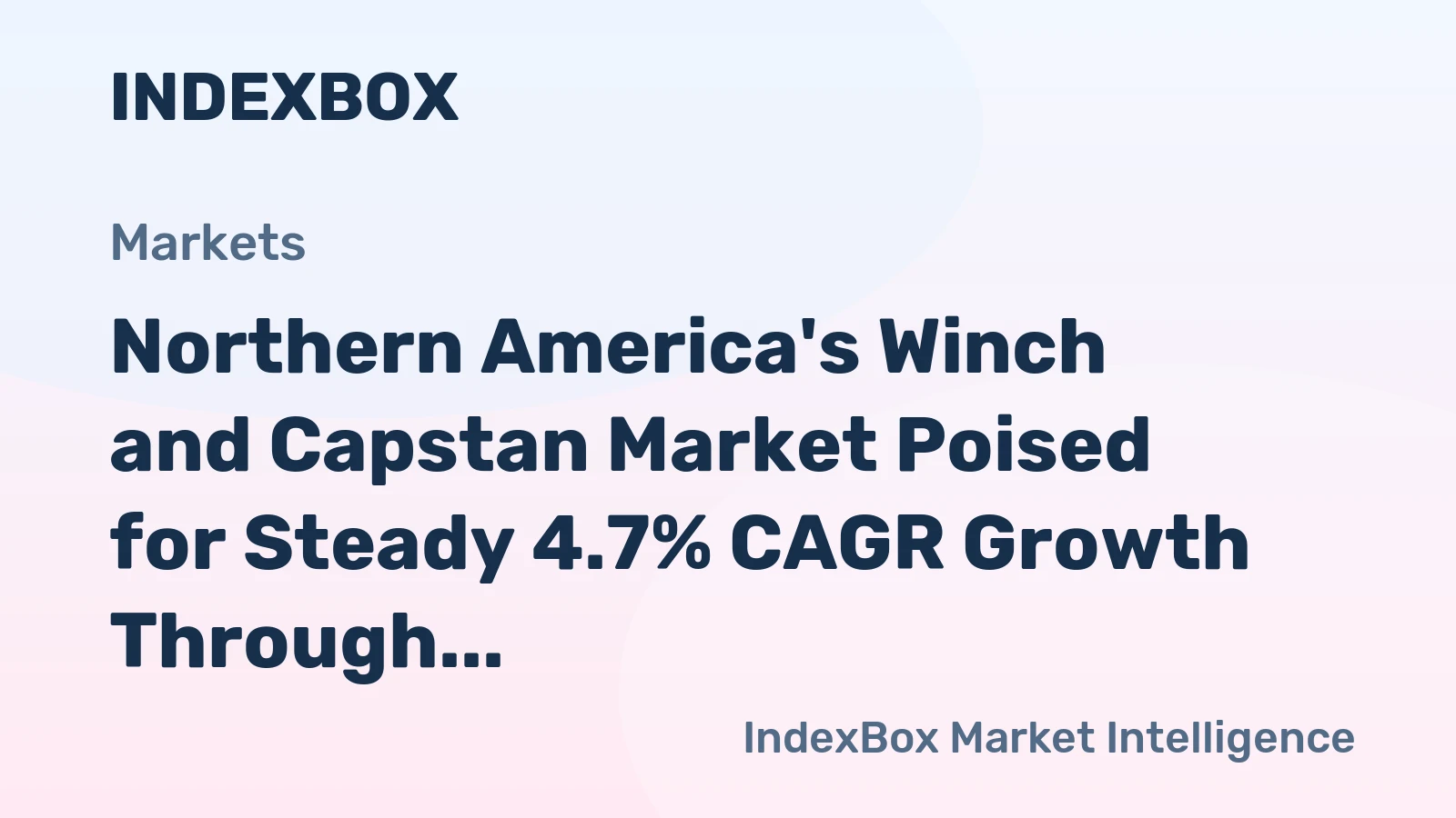 Northern America's Winch and Capstan Market Poised for Steady 4.7% CAGR Growth Through 2035