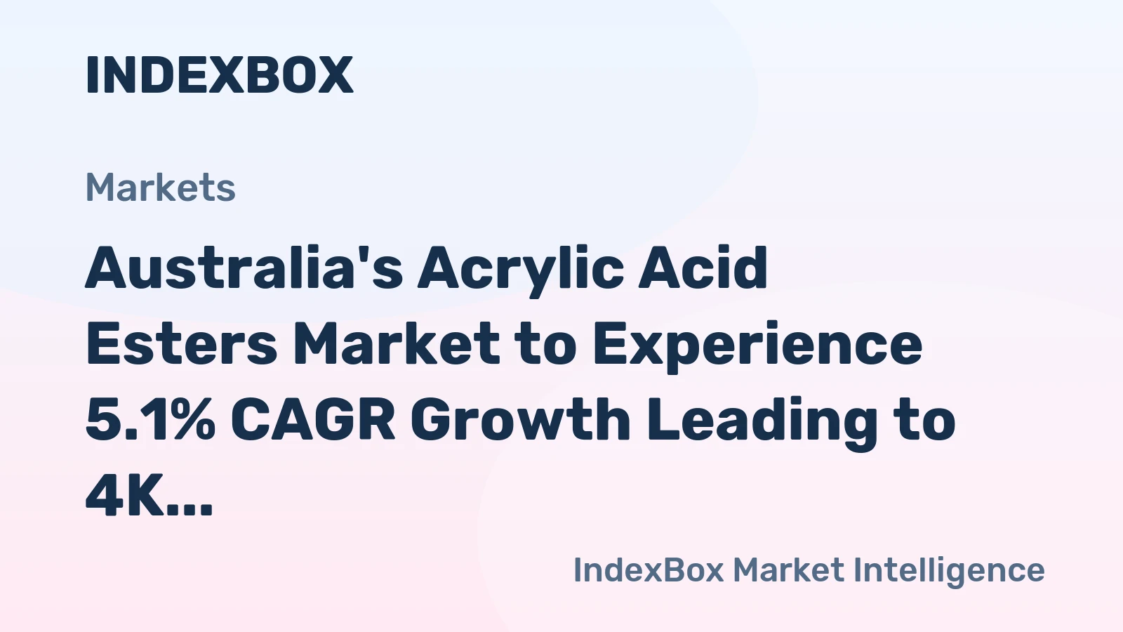 Australia's Acrylic Acid Esters Market to Experience 5.1% CAGR Growth Leading to 4K Tons Consumption by 2035