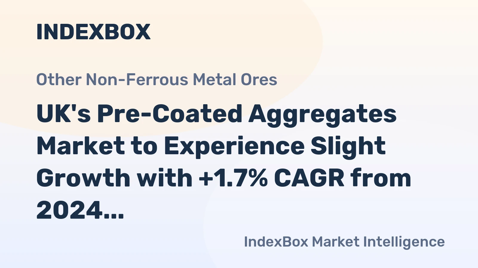 UK's Pre-Coated Aggregates Market to Experience Slight Growth with +1.7% CAGR from 2024 to 2035