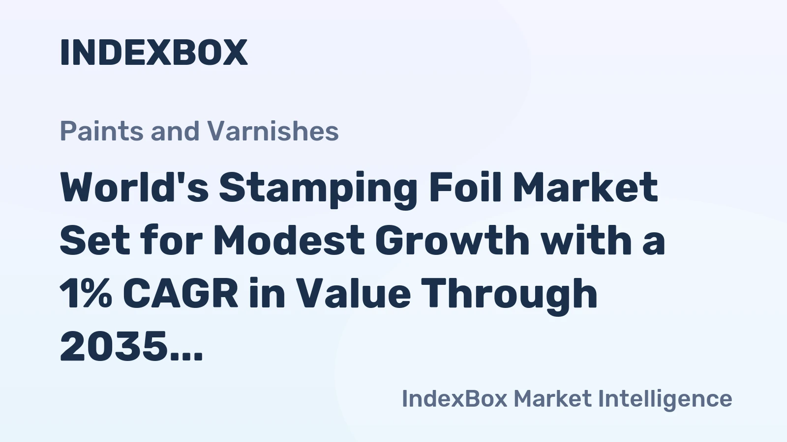 World's Stamping Foil Market Set for Modest Growth with a 1% CAGR in Value Through 2035