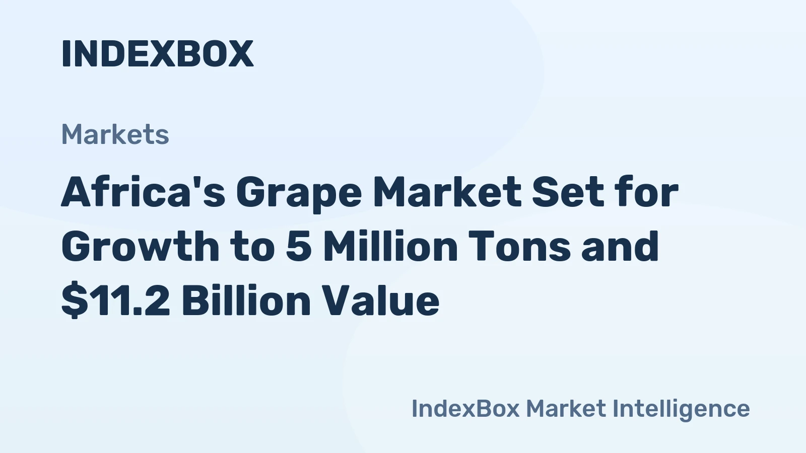 Africa's Grape Market Set for Growth to 5 Million Tons and $11.2 Billion Value