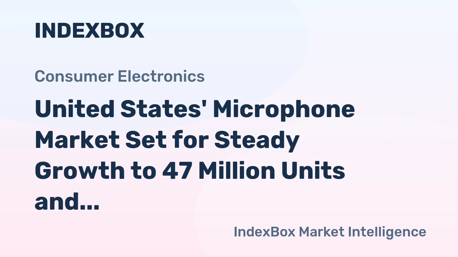 United States' Microphone Market Set for Steady Growth to 47 Million Units and $545 Million by 2035