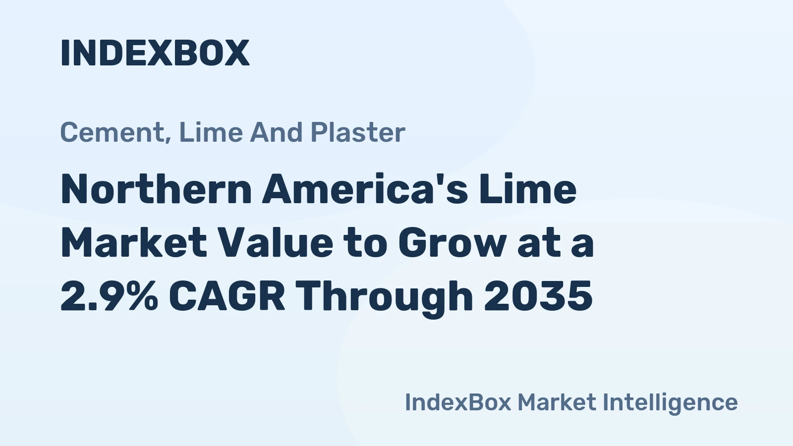 Northern America's Lime Market Value to Grow at a 2.9% CAGR Through 2035