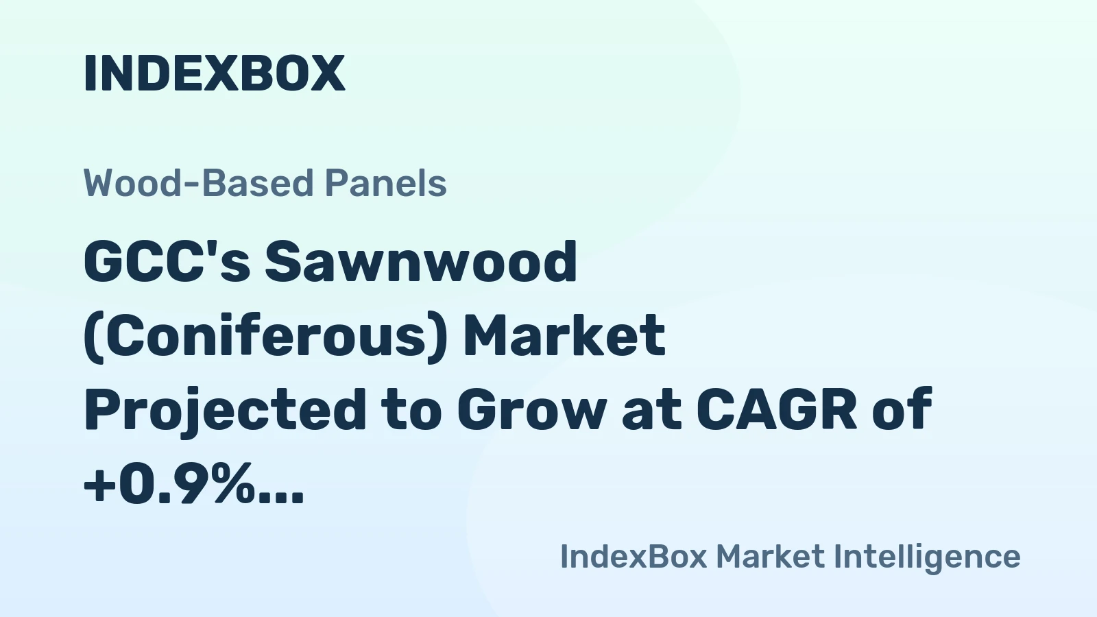 GCC's Sawnwood (Coniferous) Market Projected to Grow at CAGR of +0.9% from 2024 to 2035