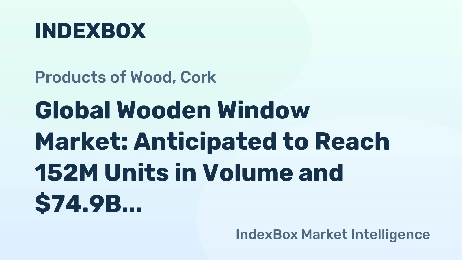 Global Wooden Window Market: Anticipated to Reach 152M Units in Volume and $74.9B in Value by 2035