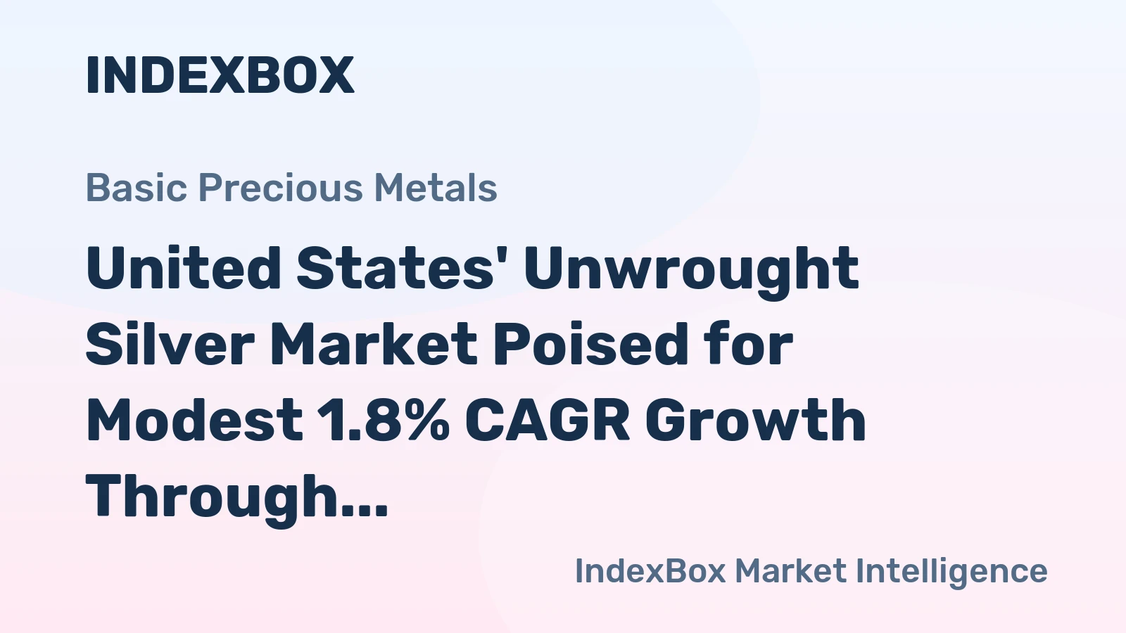 United States' Unwrought Silver Market Poised for Modest 1.8% CAGR Growth Through 2035