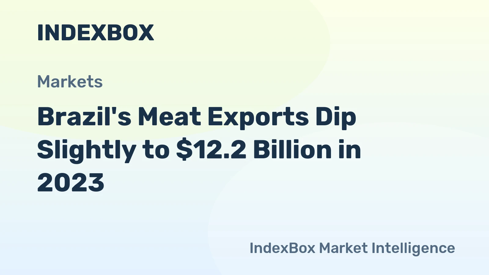 Brazil's Meat Exports Dip Slightly to $12.2 Billion in 2023