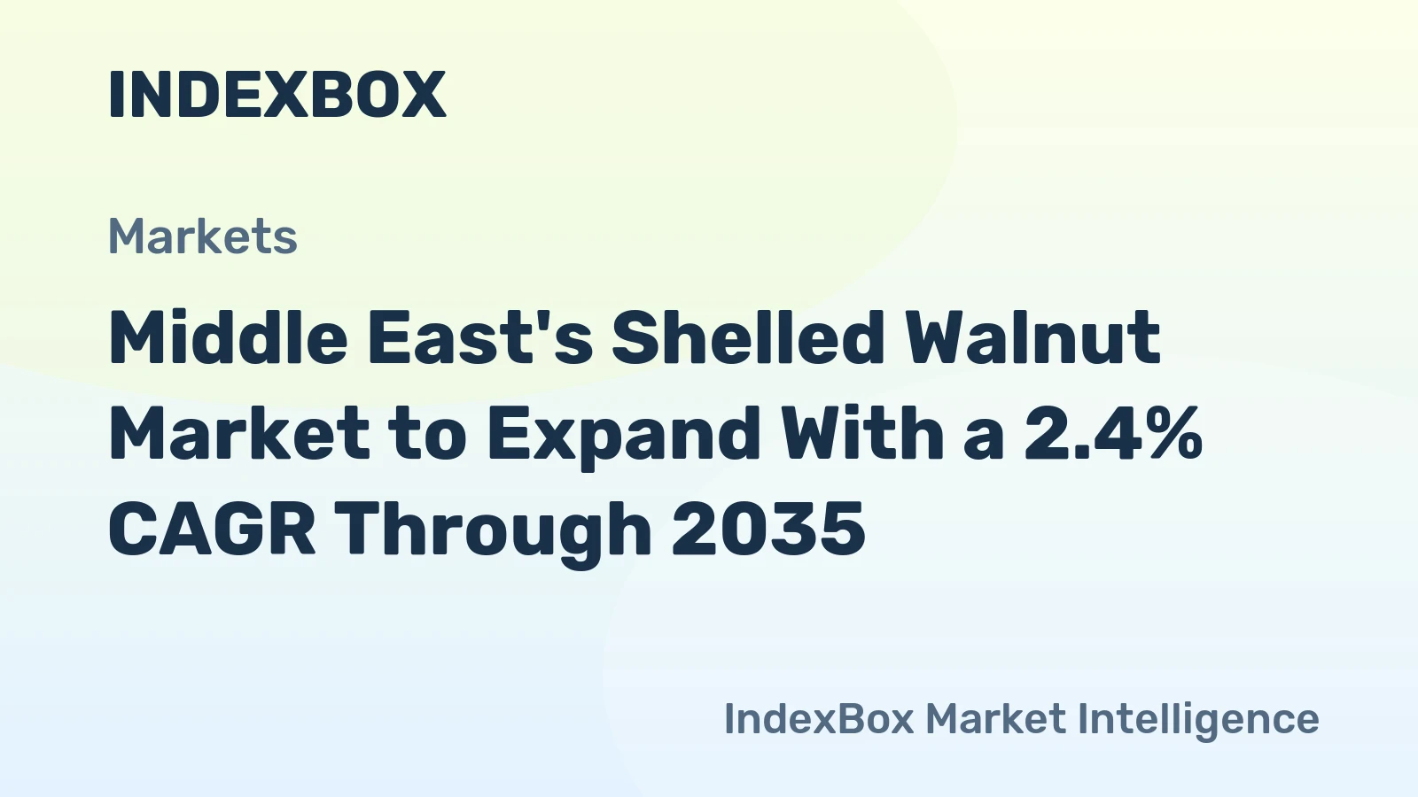 Middle East's Shelled Walnut Market to Expand With a 2.4% CAGR Through 2035