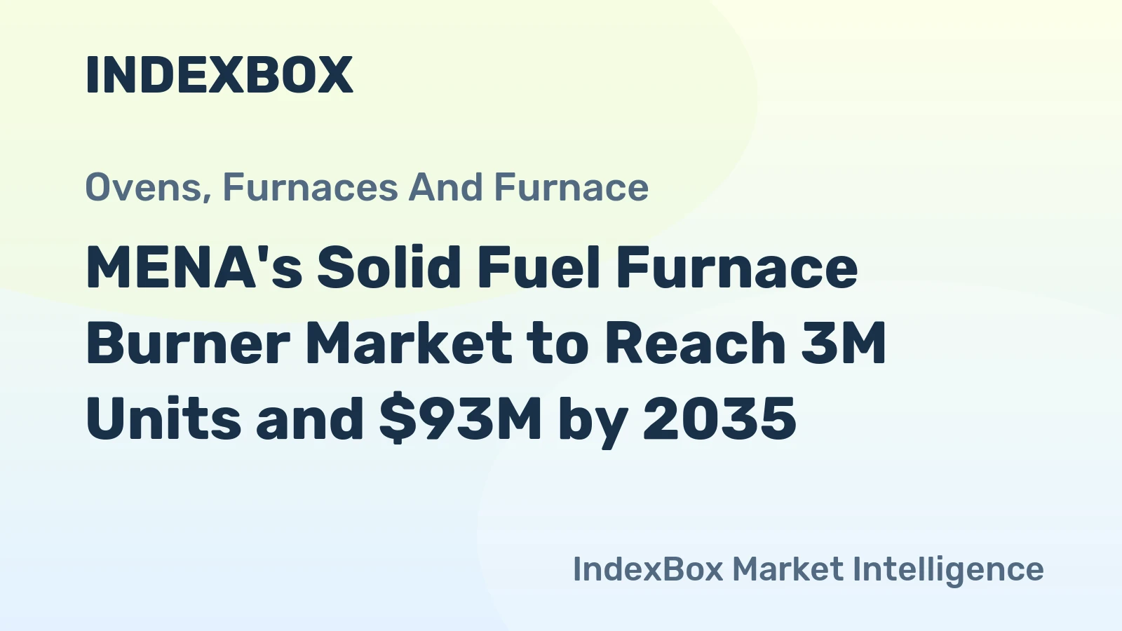 MENA's Solid Fuel Furnace Burner Market to Reach 3M Units and $93M by 2035