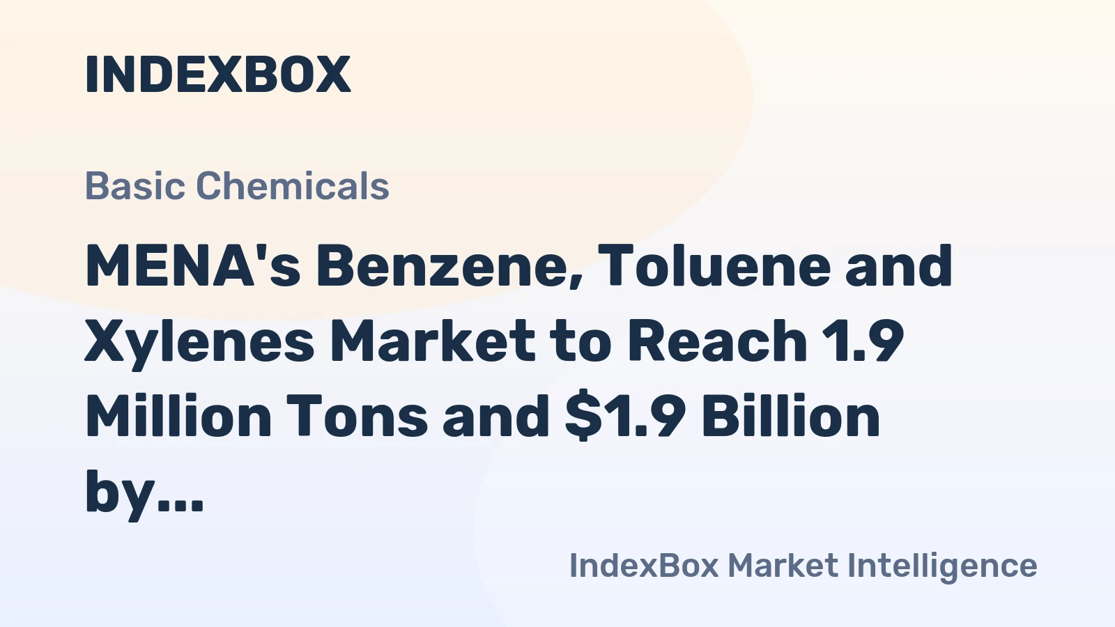MENA's Benzene, Toluene and Xylenes Market to Reach 1.9 Million Tons and $1.9 Billion by 2035