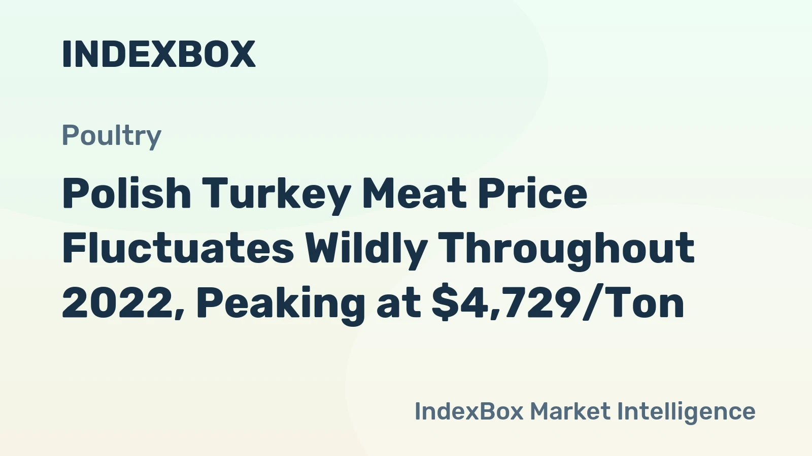 Polish Turkey Meat Price Fluctuates Wildly Throughout 2022, Peaking at $4,729/Ton