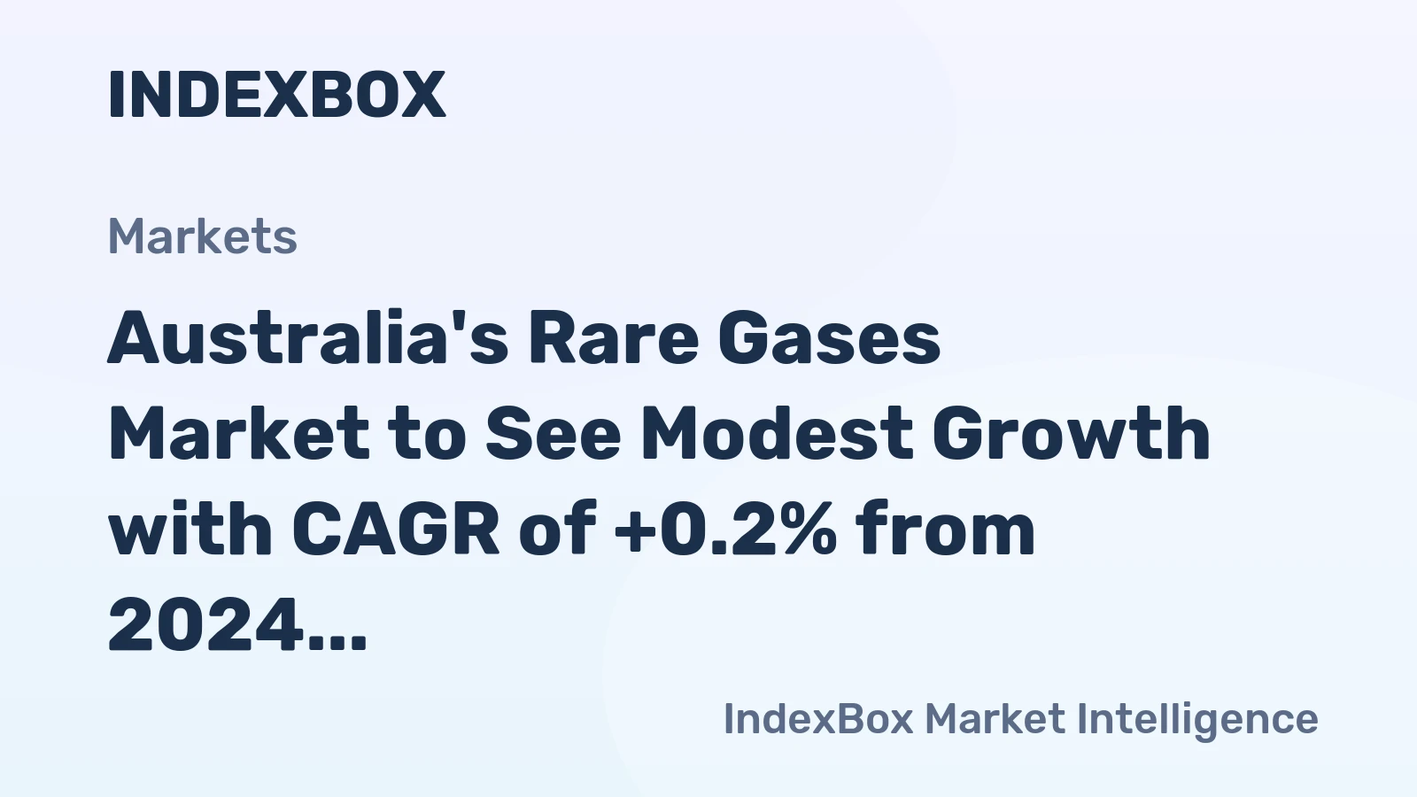 Australia's Rare Gases Market to See Modest Growth with CAGR of +0.2% from 2024 to 2035