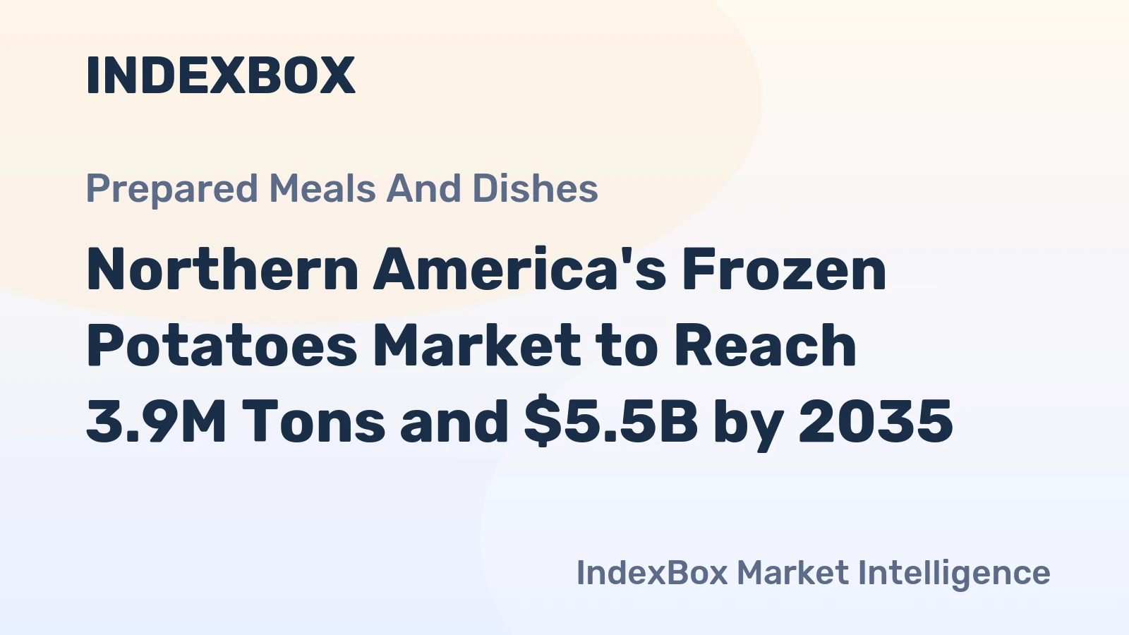 Northern America's Frozen Potatoes Market to Reach 3.9M Tons and $5.5B by 2035